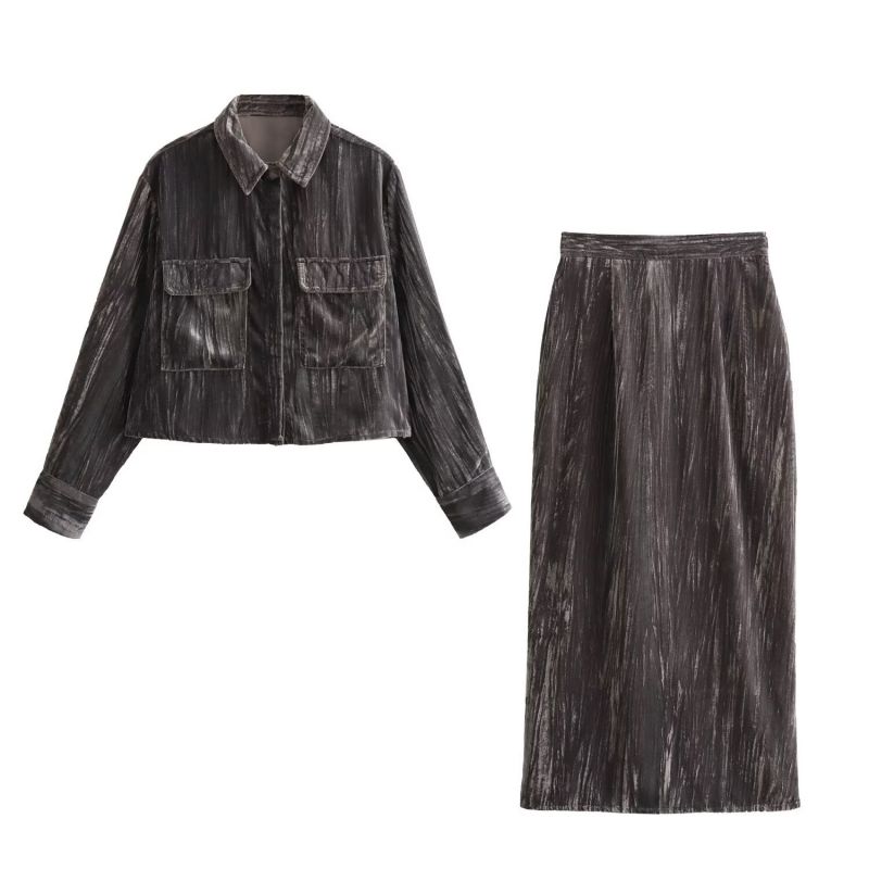 Jacket Polyester Textured Crew Neck Jacket :Asujewelry.com