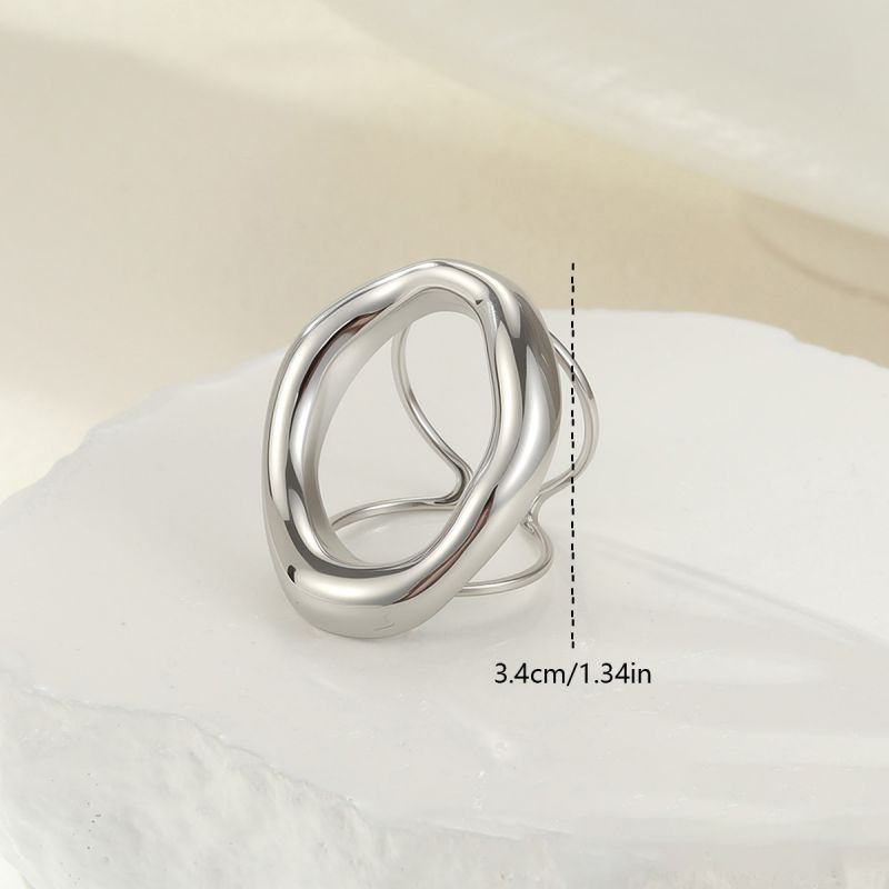 Steel Ring Stainless Steel Irregular Ring :Asujewelry.com