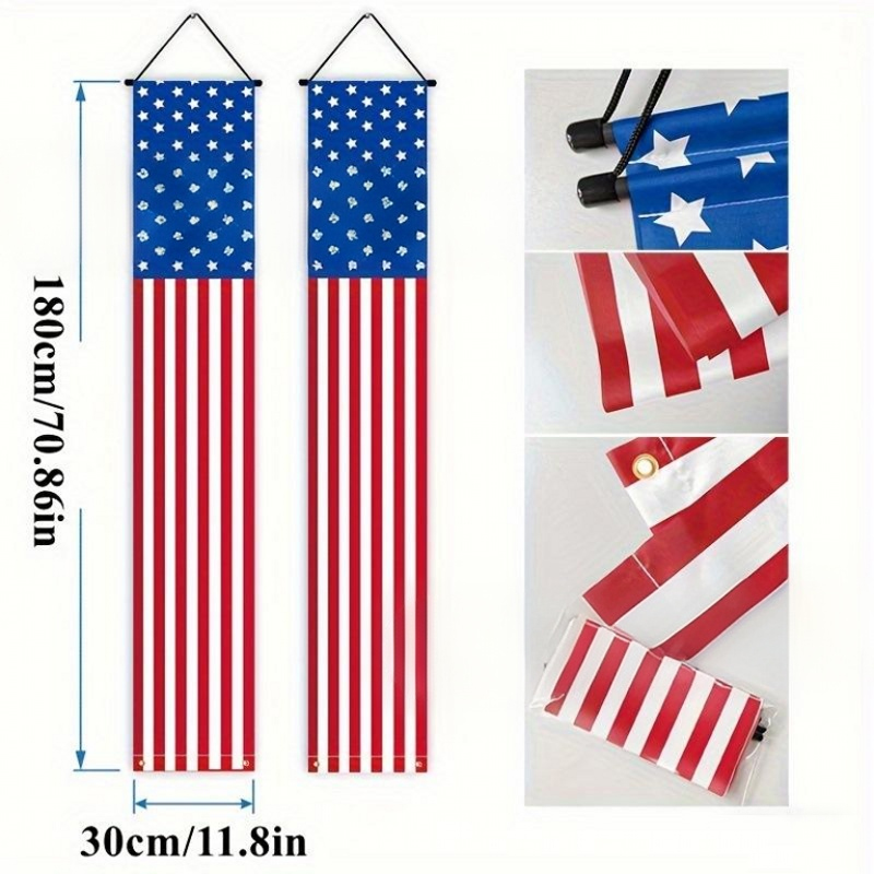 180*30cm*2 Plastic National Flag Door Hanger :Asujewelry.com