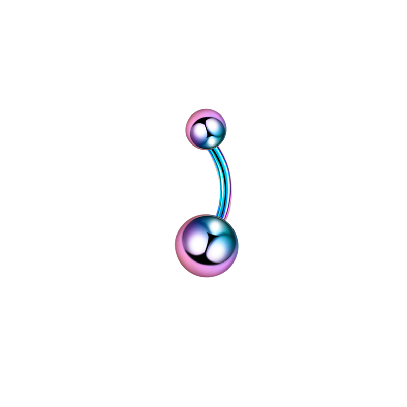 Seven Colors Titanium Steel Light Ball Puncture Navel Ring :Asujewelry.com