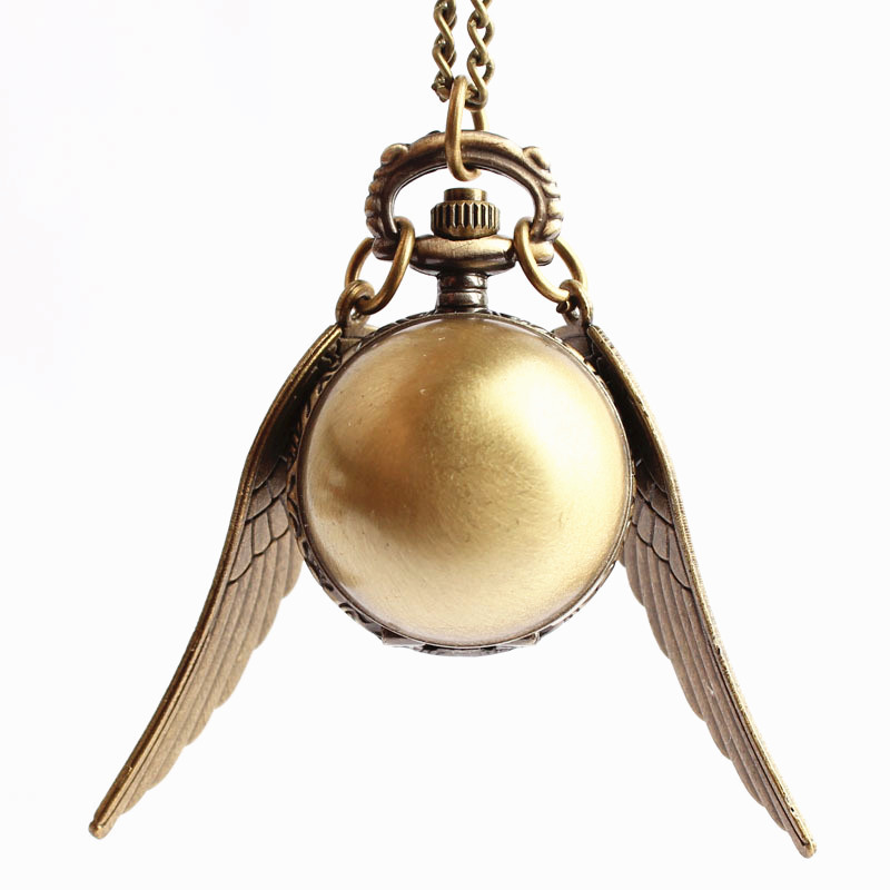 Bronze Sphere Alloy Flip-top Spherical Wing Pocket Watch :Asujewelry.com