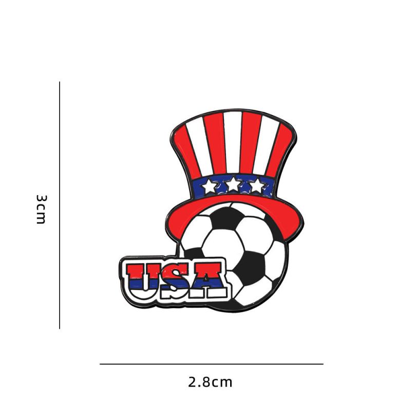 Football Zinc Alloy National Flag World Cup Football Pin :Asujewelry.com