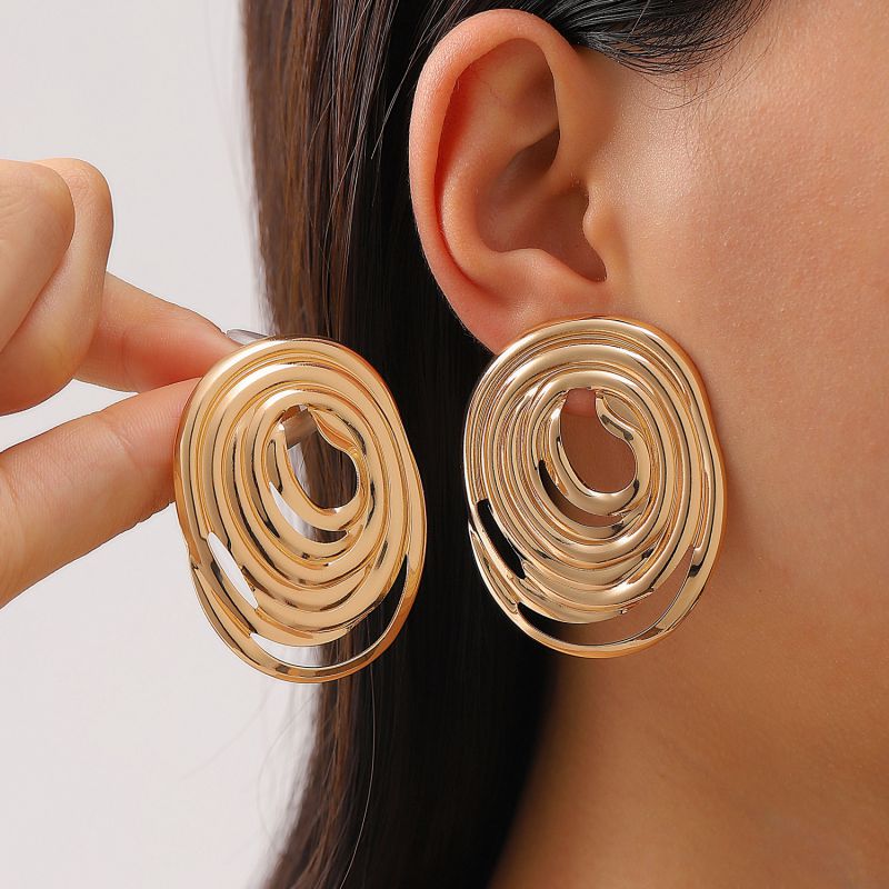 Earring #1 Irregular Metal Earrings :Asujewelry.com